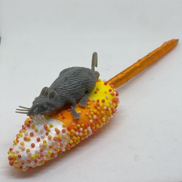 Office | Candy Corn Writing Pen With Mouse On Candy Handmade | Poshmark
